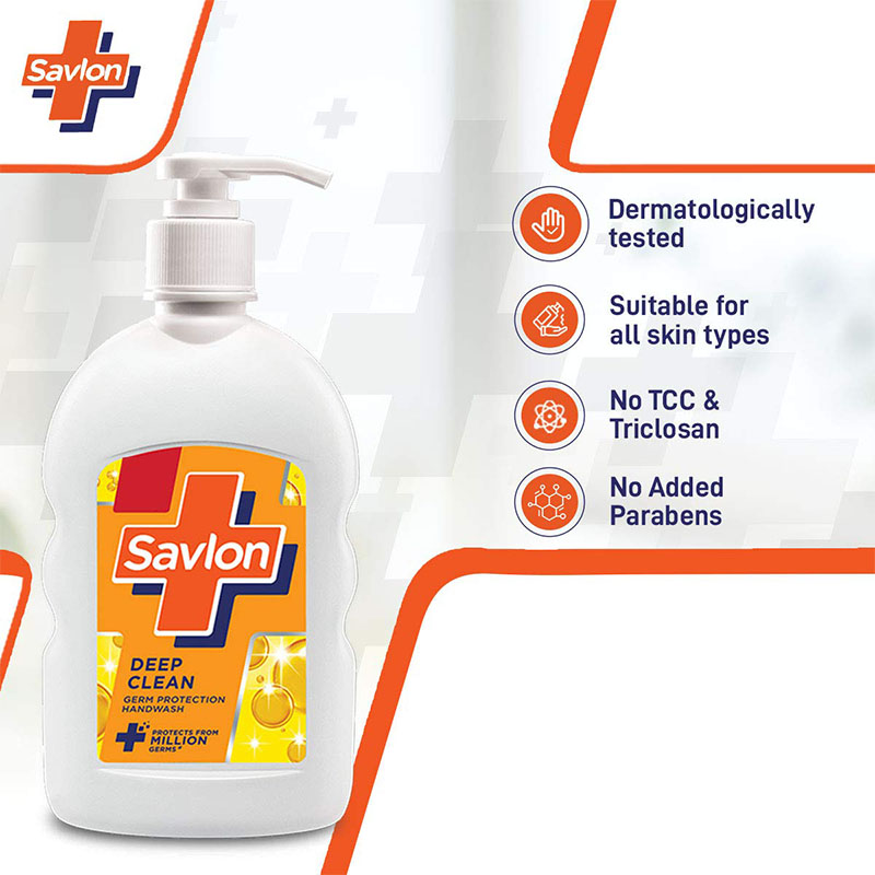 Savlon Deep Clean Germ Protection Liquid Handwash (Bottle) - 500ml