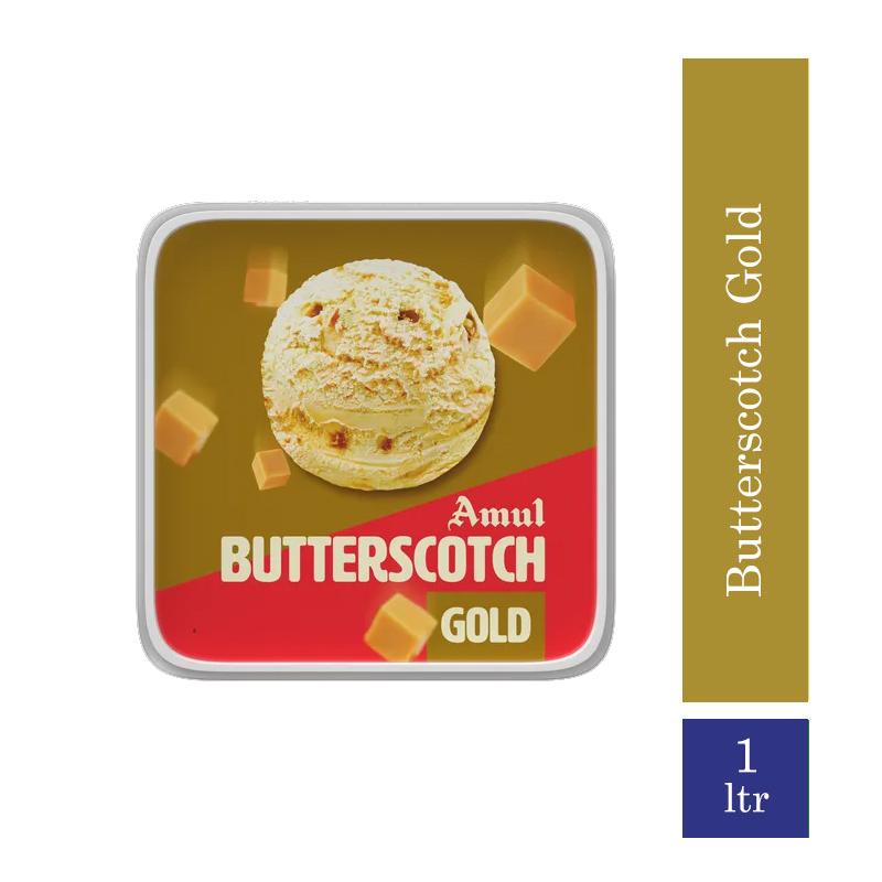 Amul Real Ice Cream Butterscotch Gold -1 ltr